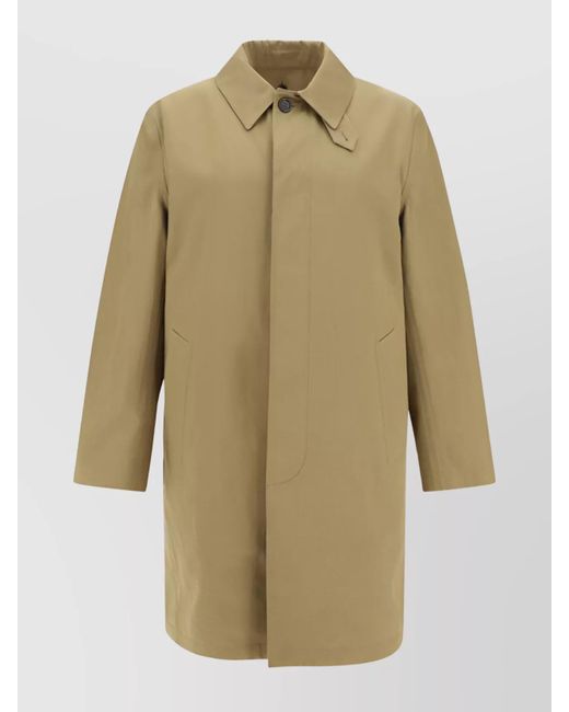 Saint Laurent Cotton Coat With Back Slit And Regular Fit in Natural for ...