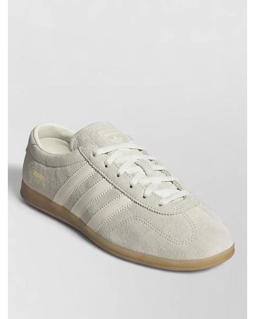 adidas Gazelle Low Profile Suede Sole Sneaker in White | Lyst UK