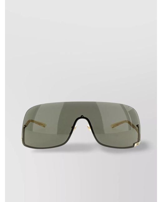 Gucci Shield Sunglasses Arms in Gray for Men | Lyst
