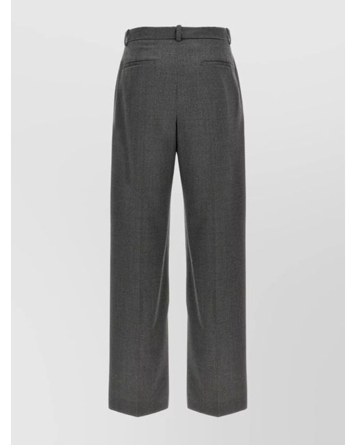 Wardrobe NYC Wool Trousers With Back Pockets And Belt Loops in Grey ...