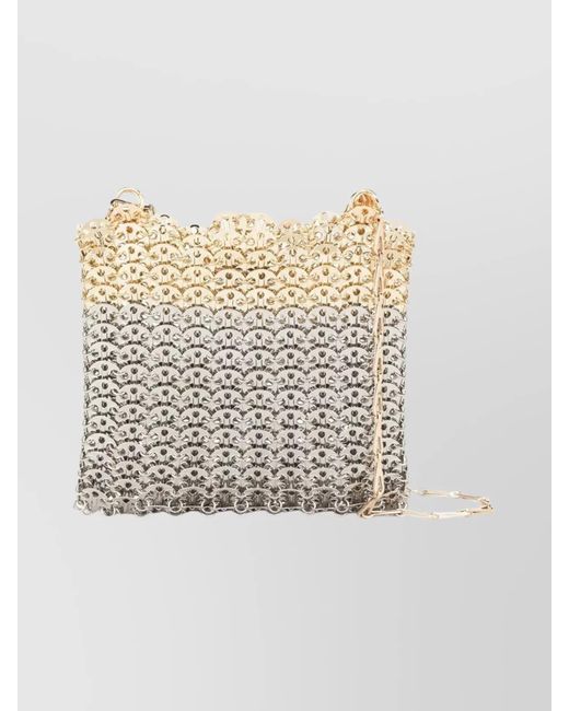 Rabanne 1969 Chain Mail Shoulder Bag in White | Lyst