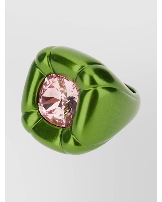 Swarovski Bold Chunky Rings With Stone in Green | Lyst
