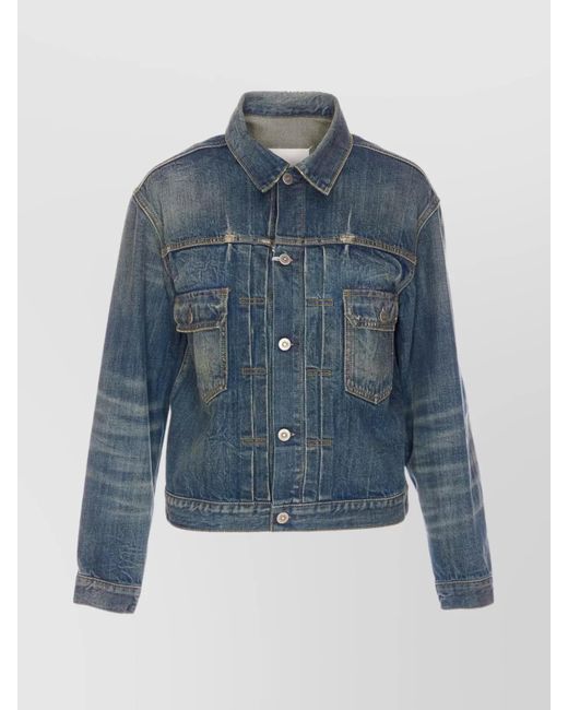 Maison Margiela Denim Jacket With Long Sleeves And Pockets in Blue ...