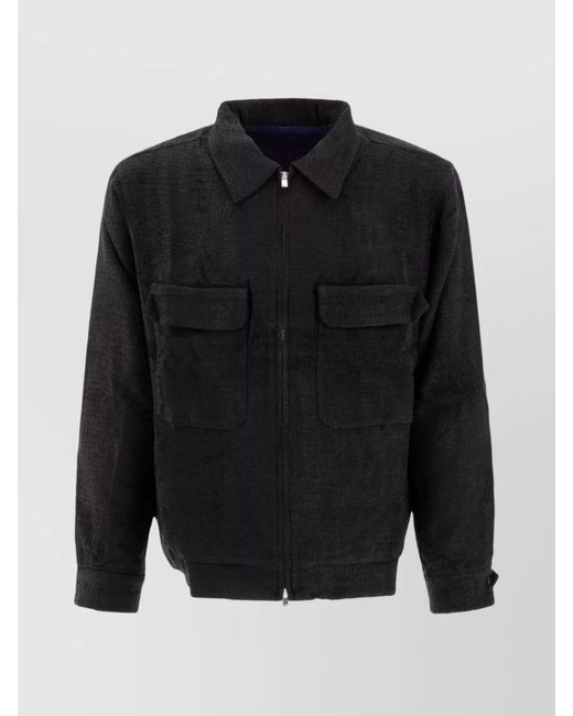 Needles Textured Fabric Sport Jacket With Two Front Pockets in Blue for ...