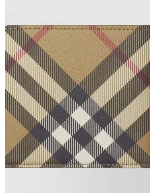 Burberry Folded Wallet Check Pattern in Metallic for Men | Lyst