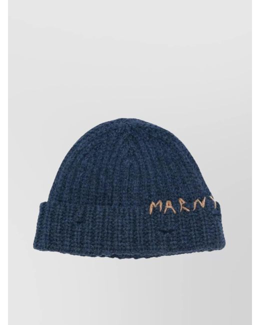 Marni Ribbed Texture Folded Brim Hats in Blue for Men | Lyst