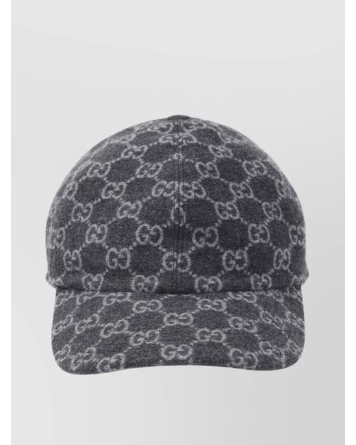 Gucci Dailly Monogram Curved Brim Hat in Gray for Men | Lyst