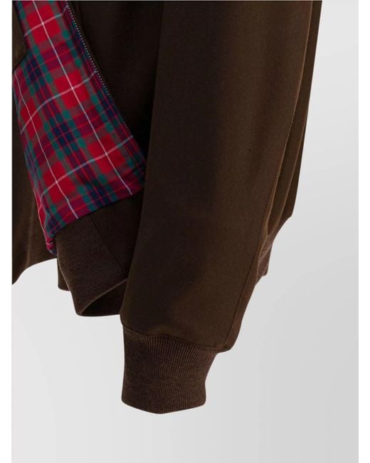 Baracuta Melton Bomber Jacket Collar Button in Brown for Men | Lyst UK