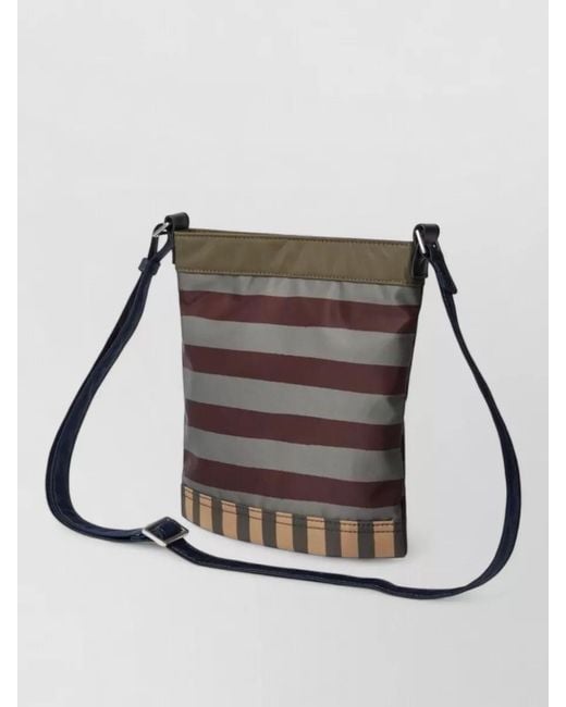 Paul Smith Shoulder Bag Adjustable Contrast Strap in Grey for Men | Lyst UK
