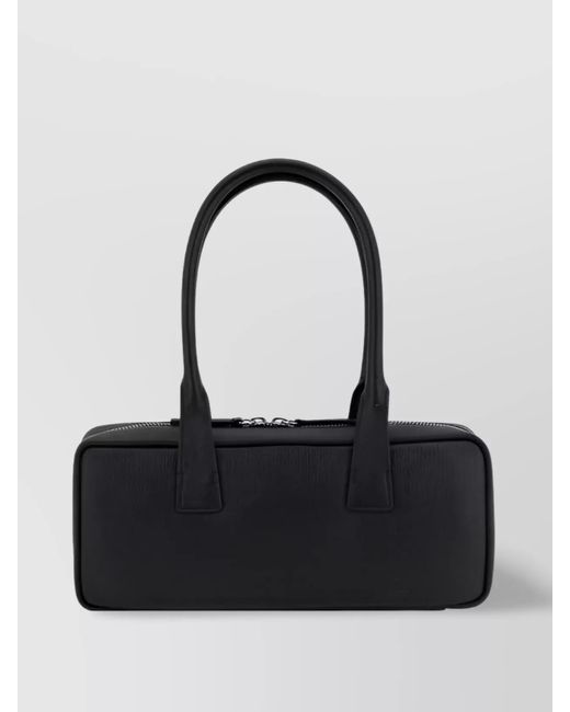 STAUD Grained Leather Rectangular Shoulder Bag in Black | Lyst