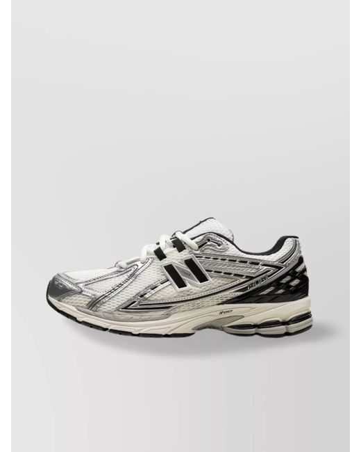 New Balance Round Toe Mesh Trim Sneakers With Reflective in Metallic ...