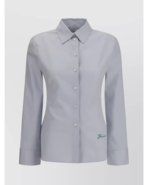 Jacquemus Modern Collared Shirt Back Cut-Out in Blue | Lyst