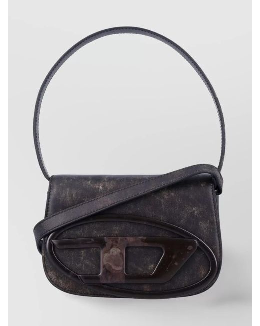 DIESEL Vintage Leather Shoulder Bag in Black | Lyst