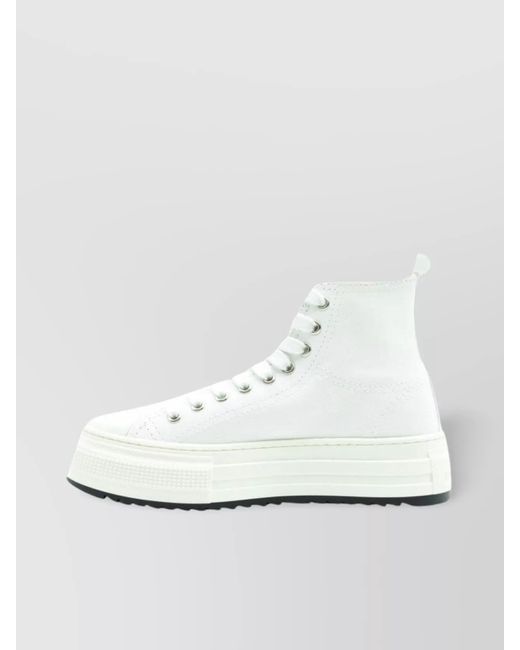 DSquared² High-Top Platform Sneakers Pull Tab in White | Lyst UK