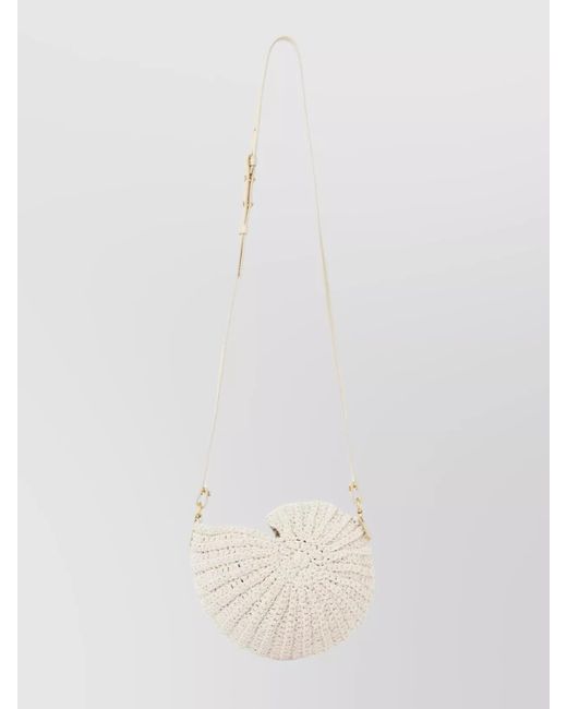 Chloé Crochet Shell Shoulder Bag in White | Lyst