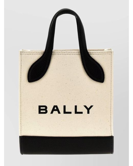 Bally Mini Keep On Tote Bag in Natural | Lyst
