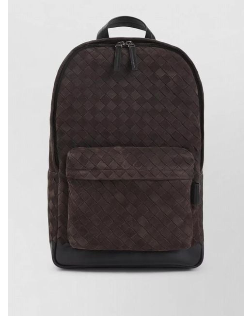 Bottega Veneta Suede Leather Backpack Signature Intreccio Design in ...