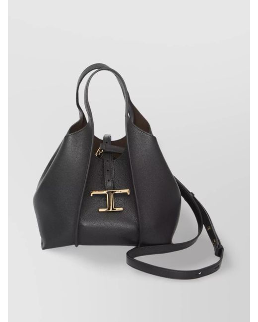 Tod's Mini Shopping Bag Shoulder Strap in Black | Lyst UK