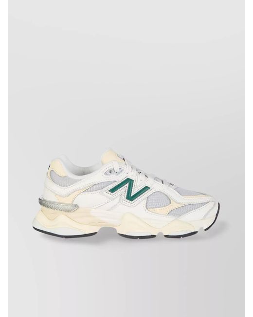 New Balance Chunky Sole Mesh Panels Padded Collar Sneakers in White | Lyst