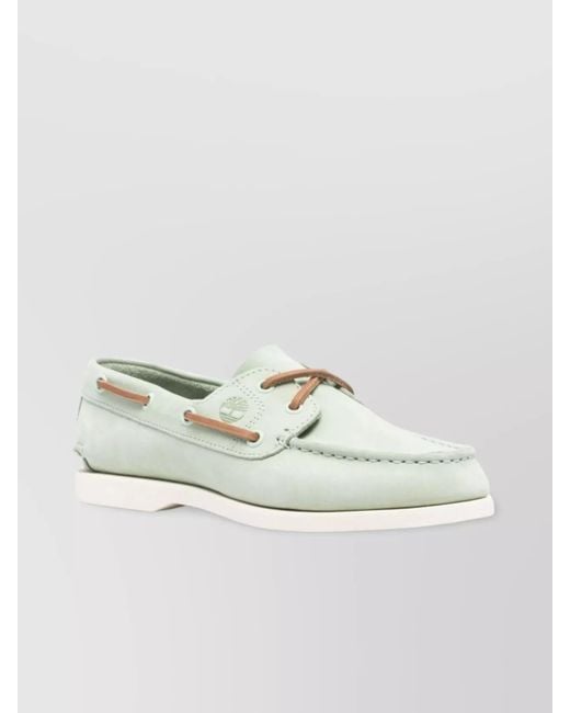 Timberland Boat Shoe With Lace Detail And Moc Stitching in Metallic | Lyst