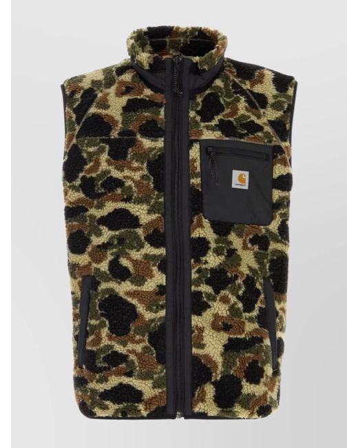 Carhartt Camouflage Teddy Vest High Collar in Black for Men | Lyst