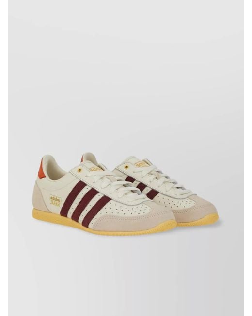 adidas Originals Rubber Sole Perforated Design Sneakers in Natural ...