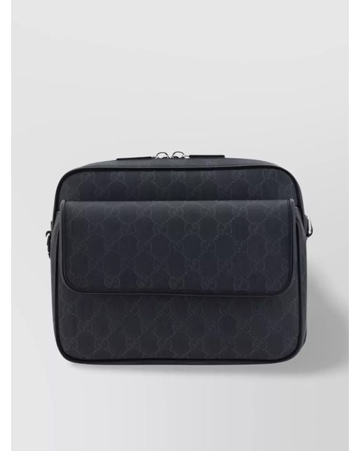 Gucci Jacquard Print Crossbody Bag in Blue for Men | Lyst UK