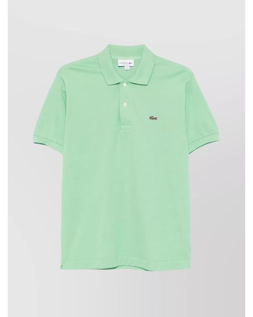 Lacoste Polo Collar Short Sleeves With Side Slits in Green for Men | Lyst
