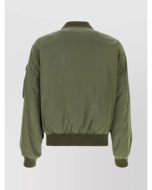 Prada Bomber Jacket With Flap Pockets And Sleeve Pocket in Green for ...