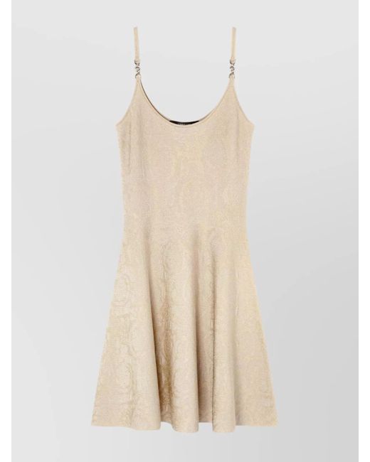 Versace Baroque Texture Mini Robe in Natural | Lyst