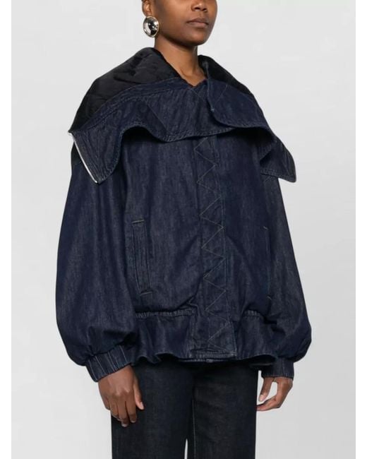 Dries Van Noten Hooded Jacket Contrast Stitching Elasticated Cuffs in ...