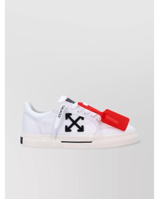 Off-White c/o Virgil Abloh Vulcanized Low-Top Sneakers Featuring Stitch ...