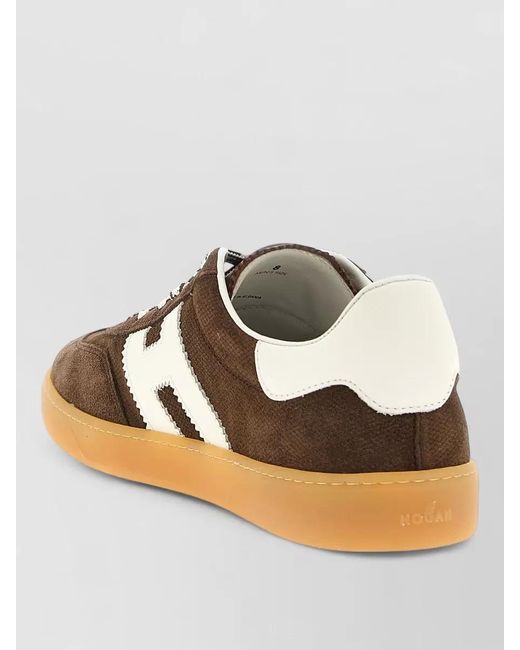 Hogan Cool Sneakers Contrast Heel Tab Rubber Sole in Brown for Men ...
