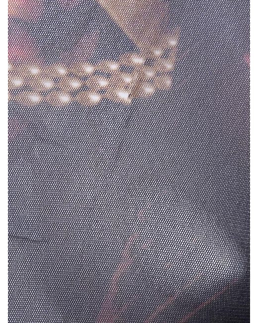 Jean Paul Gaultier Re Edition Tennis Mesh Graphic Top in Blue | Lyst UK