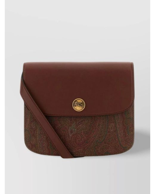 Etro Canvas Satchel With Adjustable Leather Strap in Brown | Lyst