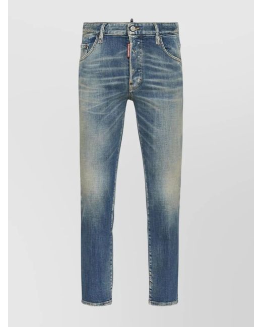 DSquared² Faded Skater Jean Trousers Whiskering Effect in Blue for Men ...