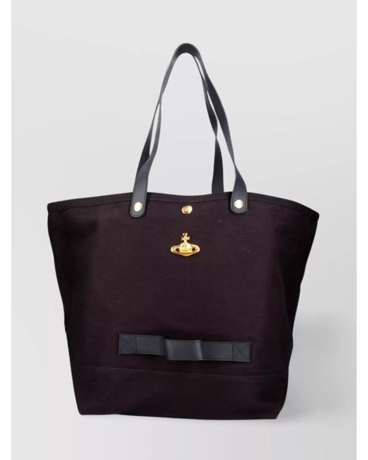 Vivienne Westwood Rectangular Shape Tote Bag With-Tone Hardware in Blue ...