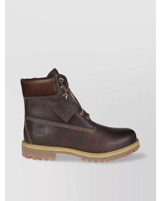 Timberland Lace Up Waterproof Boot With Contrast Stitching in Brown for ...