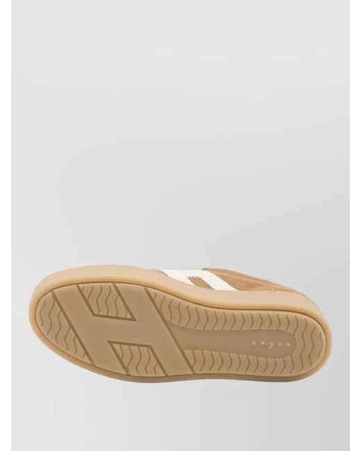 Hogan Cool Platform Suede Leather Sneakers in Natural | Lyst UK