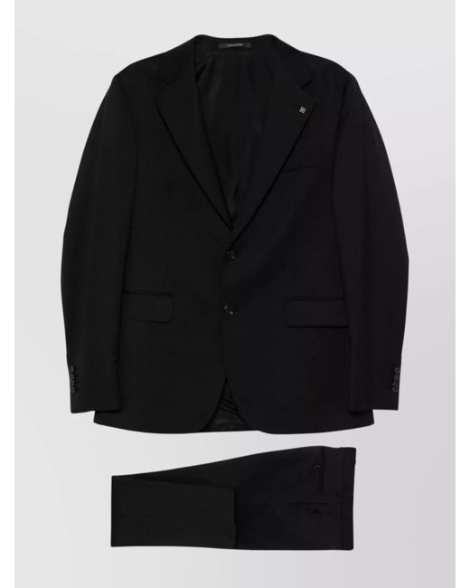 Tagliatore Napoli Wool Suit With English Rear Vents in Black for Men ...