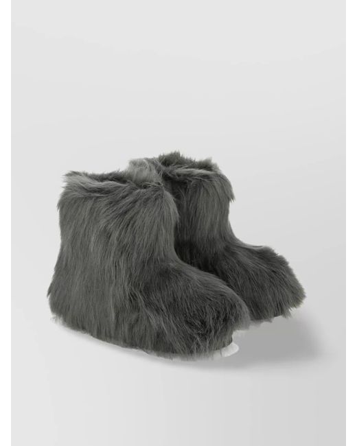 Stand Studio Medium Ankle Boots Faux Fur Exterior in Gray | Lyst
