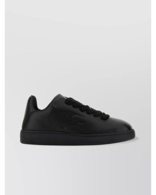 Burberry Padded Leather Box Sneakers With Round Toe in Black for Men | Lyst