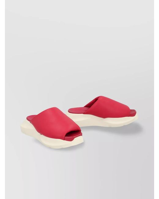 Rick Owens Thick Sole Leather Slides in Pink for Men | Lyst UK