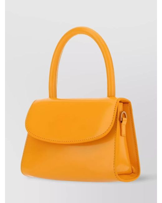 BY FAR Mini Structured Top-Handle Tote Bag in Orange | Lyst UK
