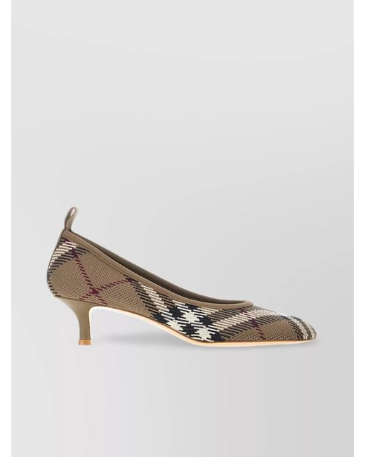 Burberry Kitten Heel Mesh Patterned Pumps | Lyst