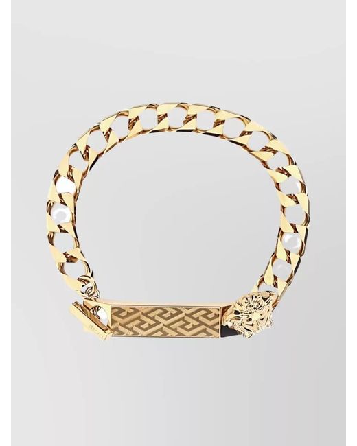 Versace Medusa Chain-Link Print Bracelet in Metallic for Men | Lyst