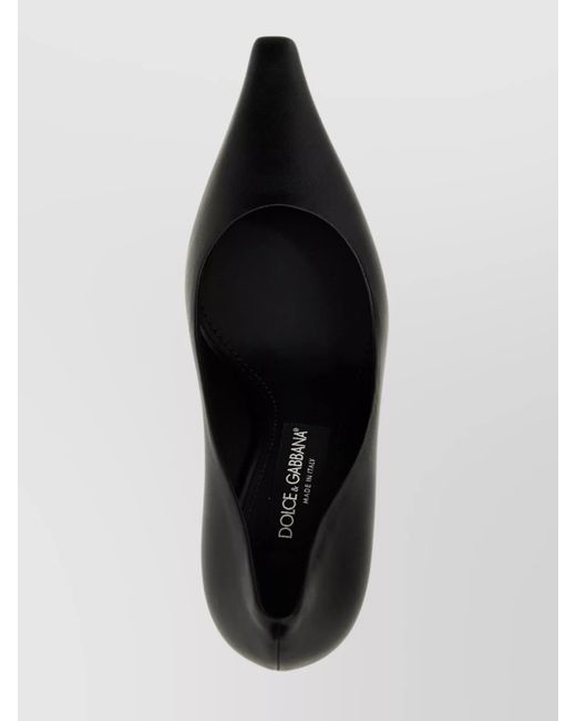 Dolce & Gabbana Sharp Pointed Leather Stiletto Heels in Black | Lyst UK