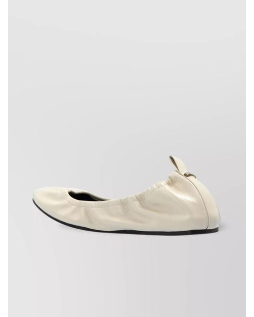 Isabel Marant Ballerina Shoes Leather Textured Finish in White | Lyst