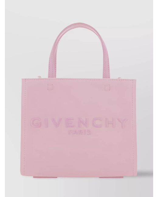 Givenchy Mini Tote Handbag Logoed Strap in Pink | Lyst
