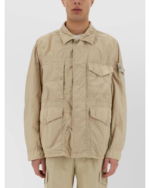Stone Island Drip-Proof "Field" Jacket Arm Patch in Natural for Men ...
